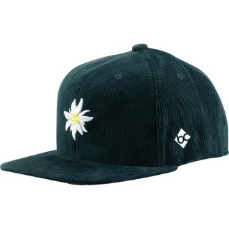 Bavarian Caps Cap Edelwei&szlig; Kord, Gr&ouml;&szlig;e:OneSize, Farben:tannengr&uuml;n