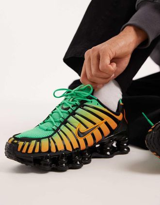 Nike Shox TL Fade - Baskets - Noir/vert/orange