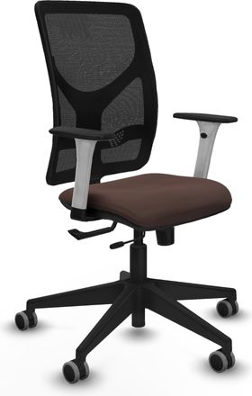 Piqueras y Crespo B&uuml;rostuhl 8H mit wei&szlig;en und schwarzen Armlehnen, h&ouml;henverstellbare Lendenwirbelst&uuml;tze, ausgestattet mit Syncro/Traslack und Schneideschaum, Schwarz/Du