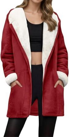 Generic Vestes en polaire pour femme avec fermeture &eacute;clair int&eacute;grale - Pull dext&eacute;rieur doux thermique l&eacute;ger coupe-vent confortable d&eacute;contract&eacute; chaud hiver pou