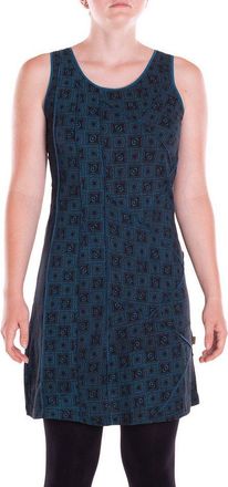 vishes Sommerkleid Damen &Auml;rmellos Bedruckt Patchwork Baumwolle Jersey Alternative Mode, Boho, Hippie, Ethno, Festival