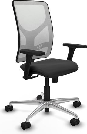 Piqueras y Crespo B&uuml;rostuhl mit 3D-Armlehnen, h&ouml;henverstellbare Lendenwirbelst&uuml;tze, ausgestattet mit 3 Positionen und Schneideschaum, Wei&szlig;/Dunkelgrau
