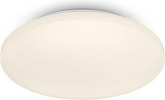 Briloner LED Deckenlampe, LED Deckenleuchte Bad IP44, Badezimmerlampe, warmweißes Licht, Ø275 mm, Weiß