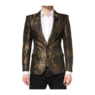 Dolce & Gabbana Jacquard Einreiher Smoking Blazer - - Jackets - Herren - Mehrfarbig - S