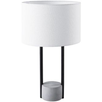 Beliani Tischlampe REMUS Metall Wei&szlig;