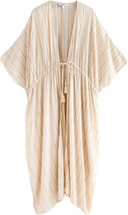 Next Strandkleid Kimono in Maxilänge mit Bindedetail vorne (1-tlg)