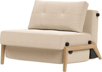 Innovation home24 Schlafsessel Beige Stoff Linen Eiche Hell 98 x 79 x 98cm