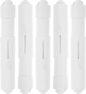 Supvox Federbelastete Toilettenpapierhalter Ersatzstangen 5 St&uuml;ck Packung f&uuml;r Badezimmer Geeignet f&uuml;r Gro&szlig;e Papierrollen zur Minimierung des Austauschs und W