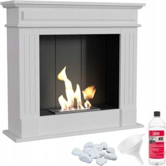 Kratki Portal Bioethanolkamin NOVEMBER T&Uuml;V wei&szlig; Selbstmontage GESCHENKE