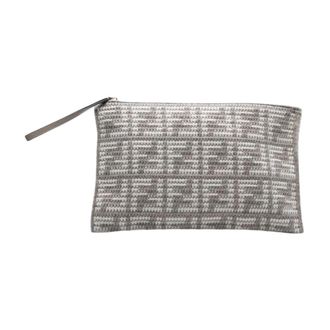 Fendi Pre-owned Jacquard Pouch - - Pre-owned - Damen - Grau - ONE SIZE