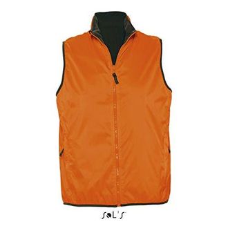 SOLS SolS Winner - Bodywarmer Mixte sans Manche - Réversible et déperlant avec Doublure Polaire - Orange - M