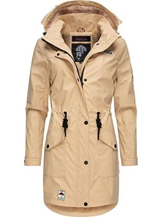Navahoo Manteau imperméable doublé Deike XS-XXL pour femme, beige, XXL