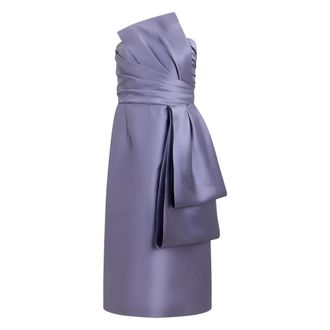 Alberta Ferretti Femme, Robes, Violet, Taille: 42 FR Robe &agrave; encolure asym&eacute;trique