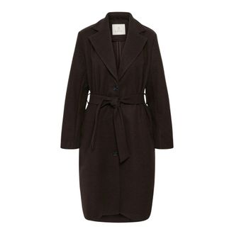 Kaffe G&uuml;rtelmantel - - Coats - Damen - Braun - XL