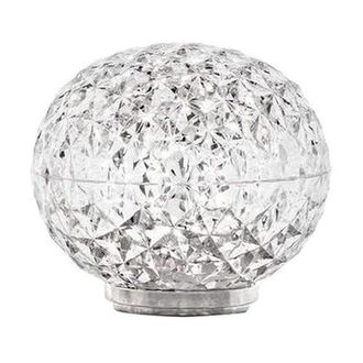 Kartell Mini Planet, Lampe de Table à batterie, Cristal, Ø 16 cm