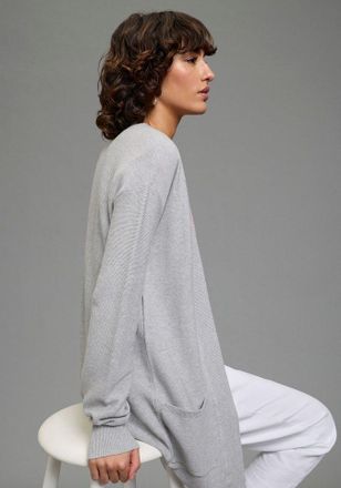 Laura Scott Strickjacke leichte &Uuml;bergangsjacke mit Taschen, aus Baumwolle