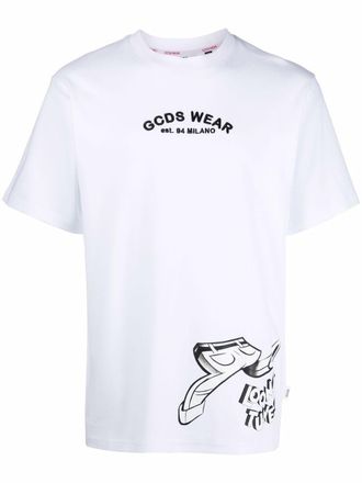 GCDS t-shirt à logo - Blanc