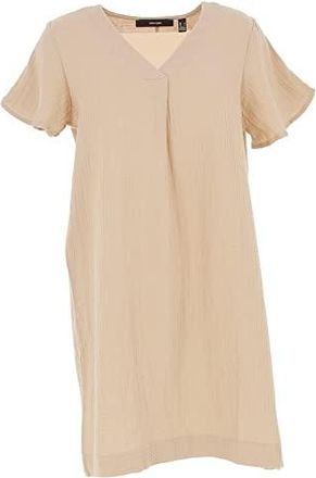 Vero Moda VMNATALI NIA SS Short Dress WVN, Robe aux Femmes, Irish Cream, S