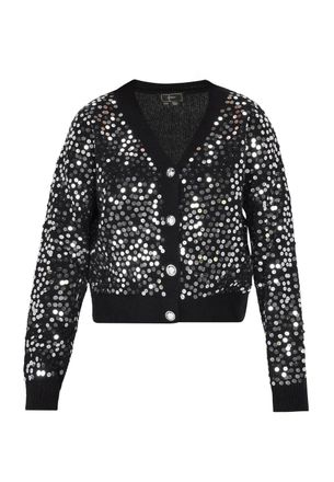Faina Strickjacke Damen schwarz