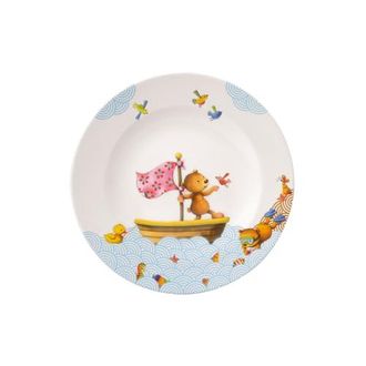 Villeroy & Boch Happy as a Bear Assiette plate pour enfants, 21,5 cm, Porcelaine Premium, Blanc/Multicolore