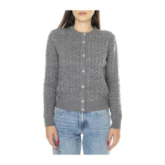 Lacoste Strickjacke mit Knopfleiste - - Knitwear - Damen - Grau - S
