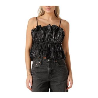 Y.A.S Yasatta SL Short Top - - Tops - Damen - Schwarzk - L