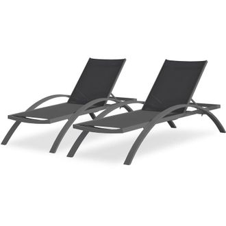 DCB Garden Dcb Garden - barcelona - Set mit 2 Sonnenliegen, Aluminium und Textilene