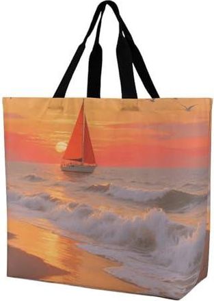 Generic Navigation En Bord De Mer Sac A Main Femme D&eacute;contract&eacute; Sacs De Courses L&eacute;ger Sac Fourre Tout Pour Universit&eacute; Quotidienne Plage