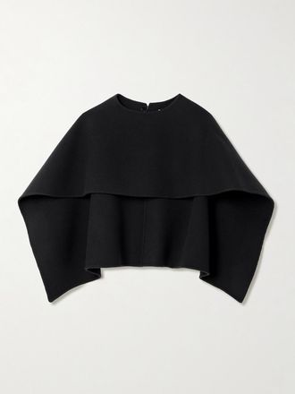 Calvin Klein Taylor Cape Aus Einer Woll-kaschmirmischung - Schwarz
