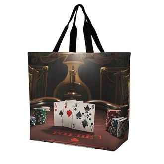 Generic Tournoi De Cartes Sac Fourre-Tout L&eacute;ger Tote Bag Grand Sac A Main Femme Pour Plage Voyage Travail