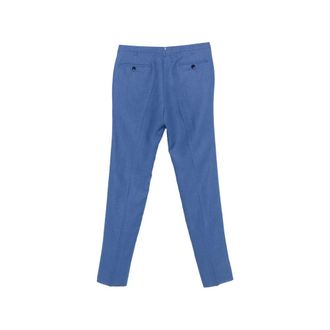 Rota Sport Pleated Linen Trousers - Blue