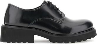 Caf&egrave;noir Derby en Cuir Bross&eacute;, pour Femme, Couleur Noir, Taille 37