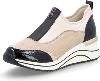 Remonte Damen Low-Top Sneaker D0T08, Frauen Halbschuhe,lose Einlage,Laufschuhe,Freizeit,sportlich,straßenschuhe,Strassenschuhe,beige Kombi (60),39 EU