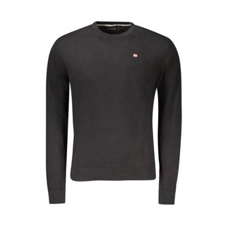 Napapijri Schwarzer Baumwoll Herren Pullover - - Knitwear - Herren - Schwarzk - M