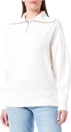 BOSS Womens Emiros Sweatshirt, Open White, L