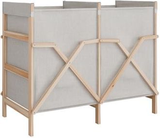 Vicco Meuble de Salle de Bain pour buanderie Bruno, Beige, 80x64cm avec 2 Compartiments