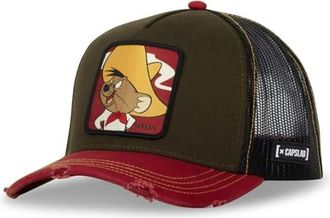 Capslab Speedy Gonzales Looney Tunes Rouge Marron Casquette de Camionneur R&eacute;glable