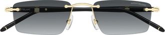 Montblanc Montblanc, unisex, Accessoires, Noir, Taille: 54 MM Diplomat Rimless Lunettes de soleil