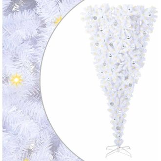 vidaXL K&uuml;nstlicher Weihnachtsbaum Wei&szlig; 240 cm PVC und Stahl vidaXL