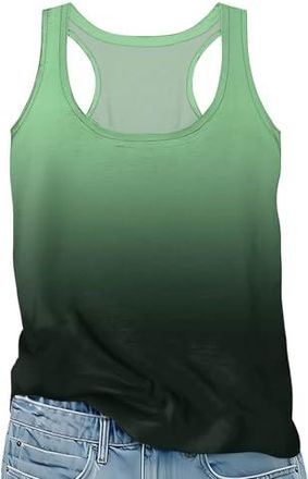 Generic Debardeur Femme Chic et &eacute;l&eacute;gant Gradient Chemisier sans Manche D&eacute;bardeur Crop Top Ete Haut Sexy Chic et Elegant Fluide Ample Caraco Vetement Femme Ete