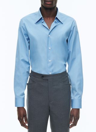 Fursac Chemise &agrave; col hirondelle en coton - Taille S - Homme