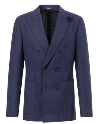 Joop Teilgef&uuml;ttertes Zweireiher-Sakko mit Fischgr&auml;t-Muster, Slim Fit in