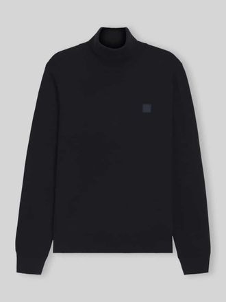 Boss Orange by Hugo Boss Rollkragenpullover mit Logo-Patch aus Kaschmir