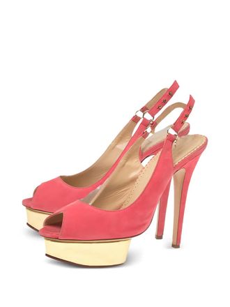 Charlotte Olympia Pre-owned Bon Bon Slingback-Pumps mit Plateau 145mm - Rosa