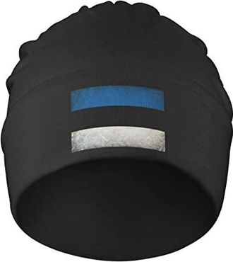 Generic Femme Homme Bonnets Tricot&eacute; Drapeau Estonien Dr&ocirc;le Bonnets De Ski Classique Bonnet dhiver Mode Hiver Chapeaux pour Ski Patinage Hiver