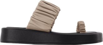 Elleme Amor Platform glisse Elleme Taupe / Cuir noir