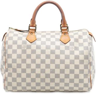 Louis Vuitton Crossbody Bags - Damier Azur Speedy 30 - Gr. unisize - in Wei&szlig; - f&uuml;r Damen