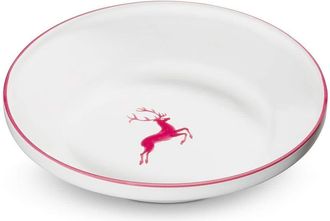 Gmundner Keramik Reifsch&uuml;ssel ohne Henkel Durchmesser : 32 cm bordeauxroter Hirsch Geschirr, handgemacht in &Ouml;sterreich
