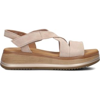 Gabor Beige Flache Sandalen f&uuml;r Stilvollen Sommer - - Shoes - Damen - Beige - 38 1/2 EU