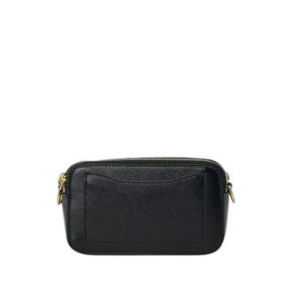 Marc Jacobs Womens Shoulder Bag The Snapshot Black Saffiano Leather Calf Mini